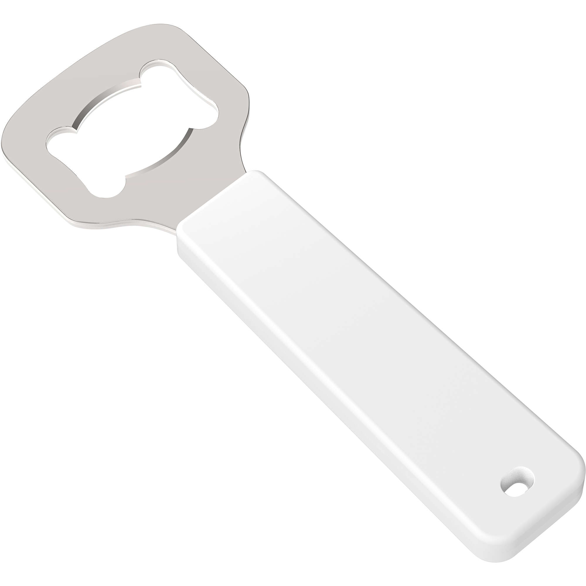 Flaschenöffner (weiß, ABS MET, 43g) als Werbegeschenke Auf GIFFITS.de ...