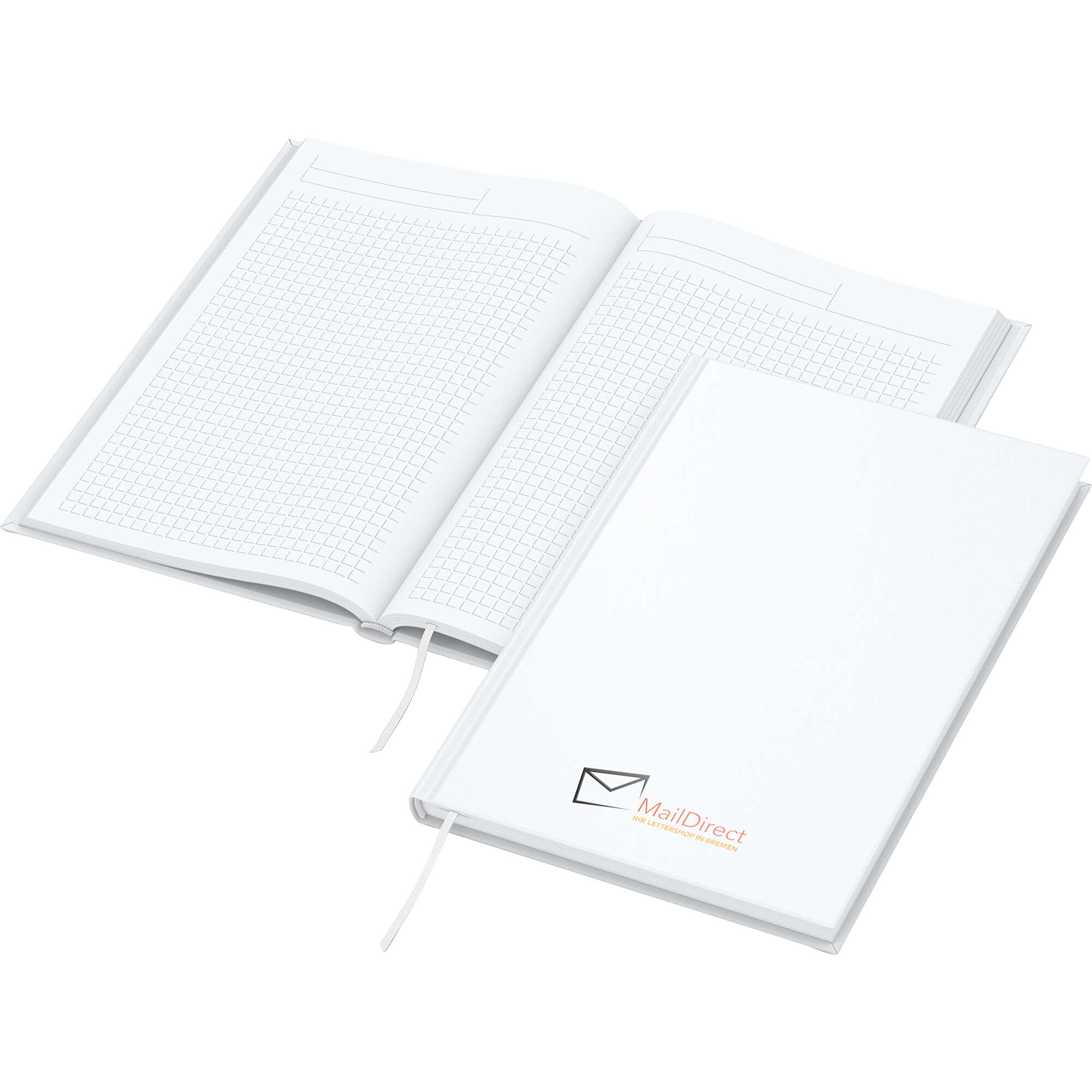 Notizbuch Note-Book x.press A5, matt-weiß (weiß, Hochweißes ...