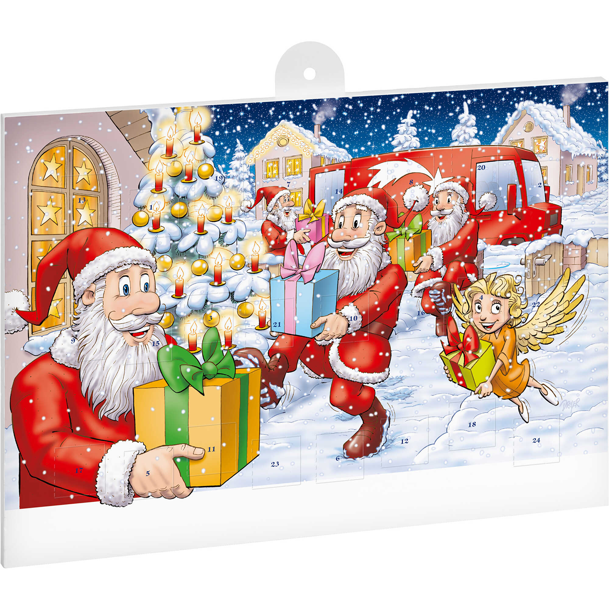 Classic Schoko-Adventskalender im Querformat (75g) als Werbegeschenke ...