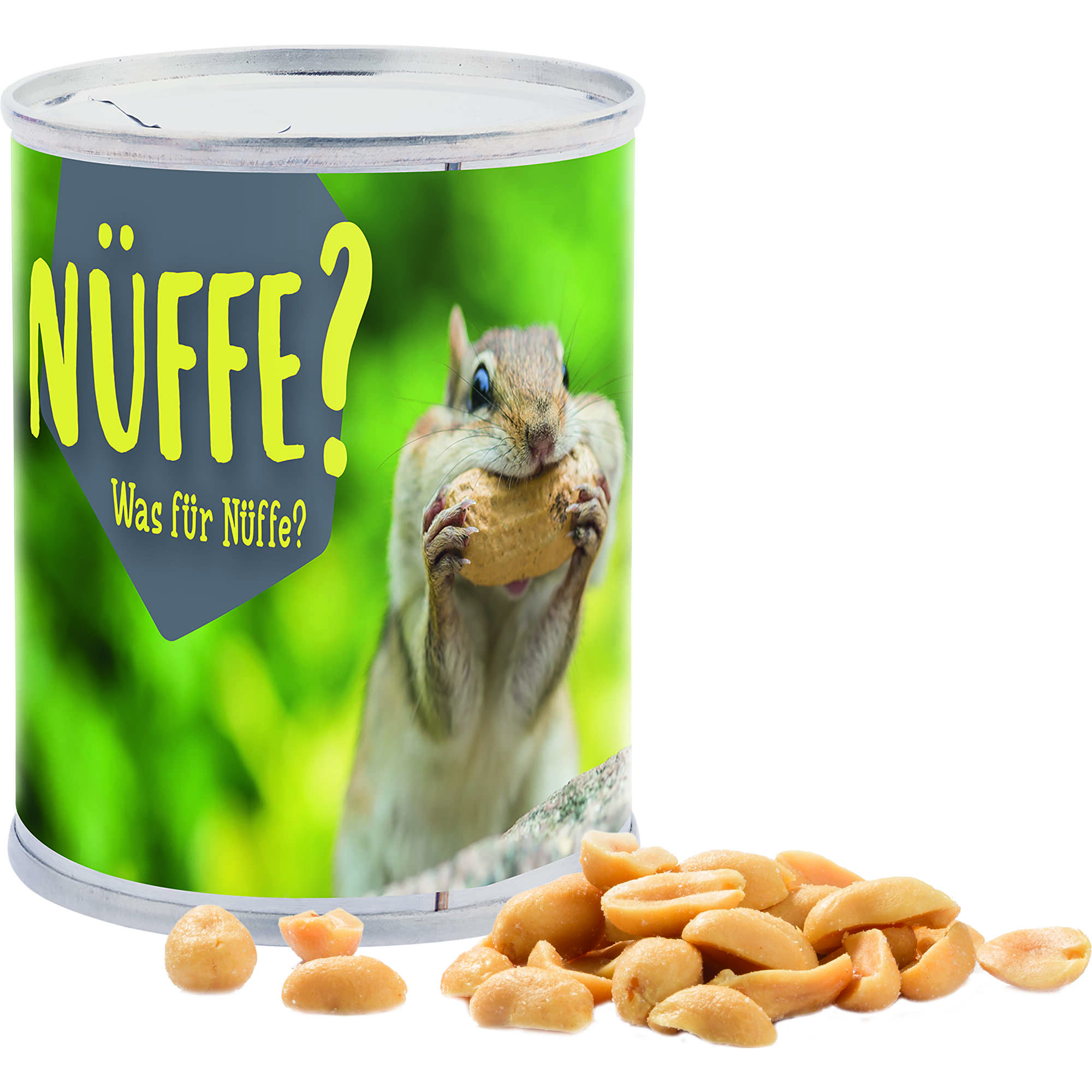Snack Dose Erdnüsse, geröstet und gesalzen (aus weißem Papier, 84g) als ...